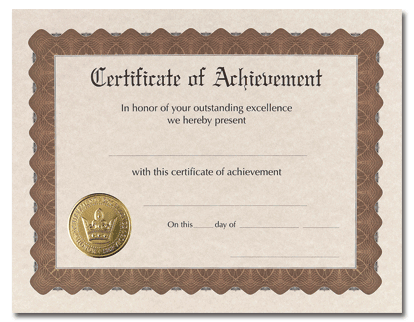 Outstanding Achievement Certificate Certificate Of Achievement